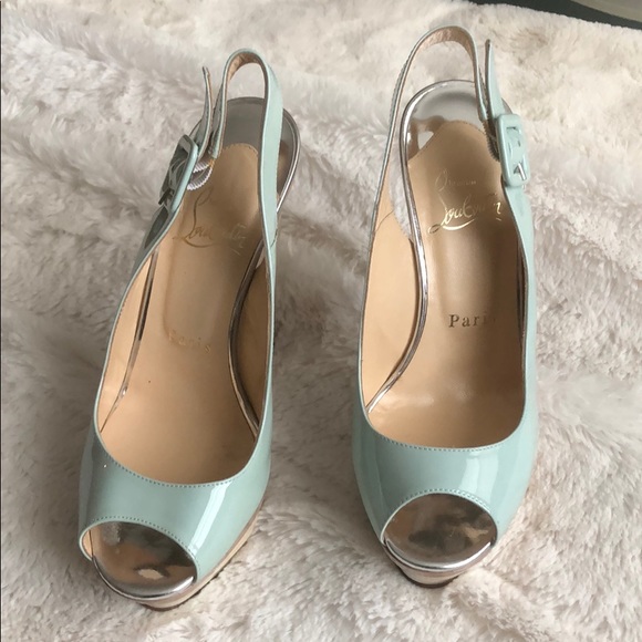 Christian Louboutin | Shoes | Christian Louboutin Ice Blue Platform ...